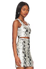 Commando Faux Leather Animal Crop Top in Fog Python | REVOLVE