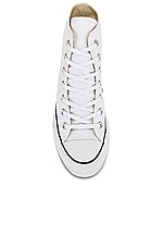 Converse Chuck Taylor All Star Lift Hi Sneaker in White & Black | REVOLVE