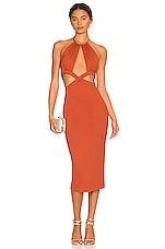 Camila Coelho Rida Midi Dress in Redwood | REVOLVE