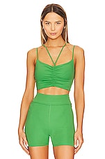 Camila Coelho Emilia Ruched Tank in Grass Green | REVOLVE
