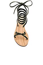 CoRNETTI Vulcano Sandal in Green Python Embossed Calfskin | REVOLVE