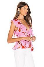 Cynthia Rowley Malibu Ruffle Top in Pink Poppy | REVOLVE