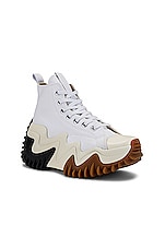 Converse Run Star Motion Platform in White, Black, & Gum Honey | REVOLVE