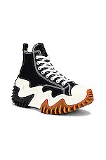 Converse Run Star Motion Hi Sneaker in Black, White, & Gum Honey | REVOLVE