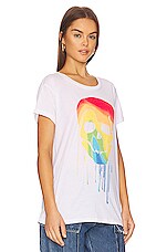 Chaser Vintage Cap Sleeve Tee in White | REVOLVE