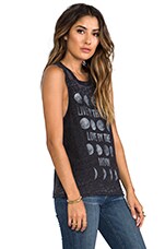 Chaser Live By The Sun Vintage Deep Armhole Tank in Black | REVOLVE