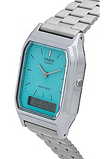 Casio AQ230 Series Watch in Turquoise Blue in Tiffany Blue | REVOLVE