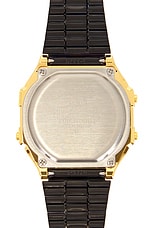 Casio Vintage A168 Series Watch in Black & Gold | REVOLVE