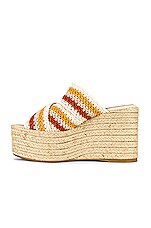 Castaner Elsa Platform Slide in Ganchillo Tostado & Multicolor | REVOLVE