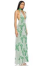 CHET LO Scissor Dress in White & Green | REVOLVE