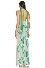 CHET LO Scissor Dress in White & Green | REVOLVE