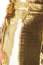 CULTNAKED Slouchy Trousers in Gold Croc | REVOLVE