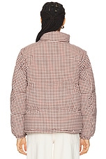 Damson Madder Jennifer Check Puffer in Chocolate | REVOLVE