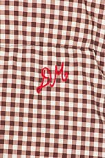 Damson Madder Jennifer Check Puffer in Chocolate | REVOLVE