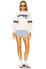 DAYDREAMER Aerosmith Dream On Reverse Raglan Crew in Dirty White | REVOLVE