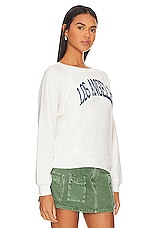 DAYDREAMER Los Angeles Raglan Crew in Vintage White | REVOLVE