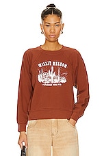 DAYDREAMER Willie Nelson Stardust Tour Raglan Crew in Sable | REVOLVE