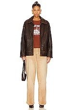 DAYDREAMER Willie Nelson Stardust Tour Raglan Crew in Sable | REVOLVE