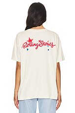 DAYDREAMER Rolling Stones Stars Merch Tee in Dirty White | REVOLVE