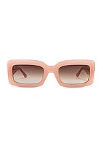 DIFF EYEWEAR Indy in Faded Citrus & Brown Gradient | REVOLVE