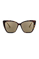 DIFF EYEWEAR Becky II in Dark Tort & Gold Mirror | REVOLVE
