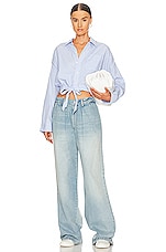 Denimist Blair Double Pleated Jean in Jinx | REVOLVE