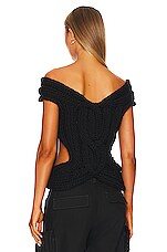 Dion Lee Chunky Cable Corset Top in Black | REVOLVE