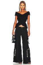 Dion Lee Chunky Cable Corset Top in Black | REVOLVE