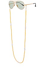 DONNI. Bead Pearl Sunny Chain in Mango | REVOLVE
