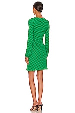 Diane von Furstenberg Toronto Dress in Double Dot Medium Green Black ...