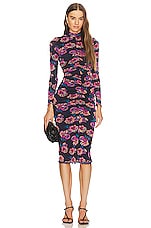 Diane von Furstenberg Verina Reversible Dress in Pansy Wine & Berrie ...