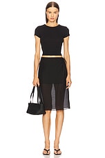 EAVES x Coco Ettore Apron Midi Skirt in Black | REVOLVE