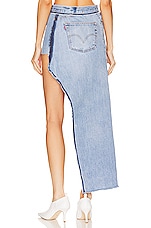EB Denim Reinvented Long Skirt in Multi Denim | REVOLVE