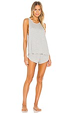 eberjey Elon Track Short in Heather Grey | REVOLVE