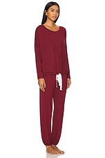 eberjey Gisele Slouchy Set in Carbernet & Ivory | REVOLVE