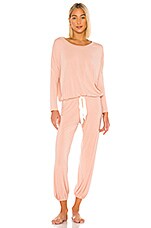 eberjey Gisele Slouchy Set in Misty Rose & Ivory | REVOLVE