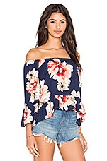 Eight Sixty Off The Shoulder Top in Navy & Multi | REVOLVE