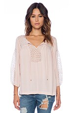 Ella Moss Emiline Blouse in Powder | REVOLVE
