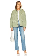 Ena Pelly Elyse Army Shacket in Smoke Green Wash | REVOLVE