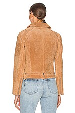 Ena Pelly Classic Suede Biker Jacket in Tan Suede | REVOLVE