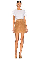 Ena Pelly Classic Suede Mini Skirt in Tan Suede | REVOLVE