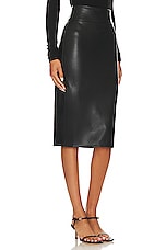 Enza Costa Soft Leather Pencil Skirt in Black | REVOLVE