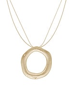 Ettika Open Circle Statement Necklace in Gold | REVOLVE