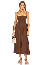 FAITHFULL THE BRAND Marieka Midi Dress in Chocolate | REVOLVE