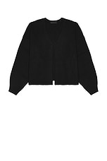 Fear of God ESSENTIALS Heavy Waffle Cardigan in Black | REVOLVE