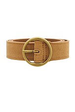 FRAME Circle Belt in Tan Suede | REVOLVE