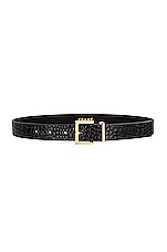 FRAME Square Buckle Belt in Black | REVOLVE