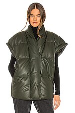 FRAME Sleeveless Puffer in Dark Forest | REVOLVE
