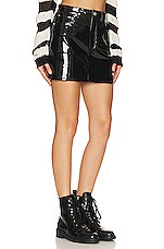 FRAME Le Mini Skirt in Black Liquid | REVOLVE