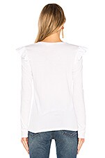 FRAME Ruffle Crew in Blanc | REVOLVE